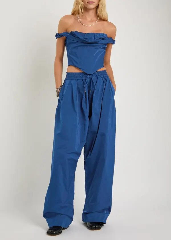 VIVIENNE WESTWOOD Chichi Corset Draped Taffeta Crop Top