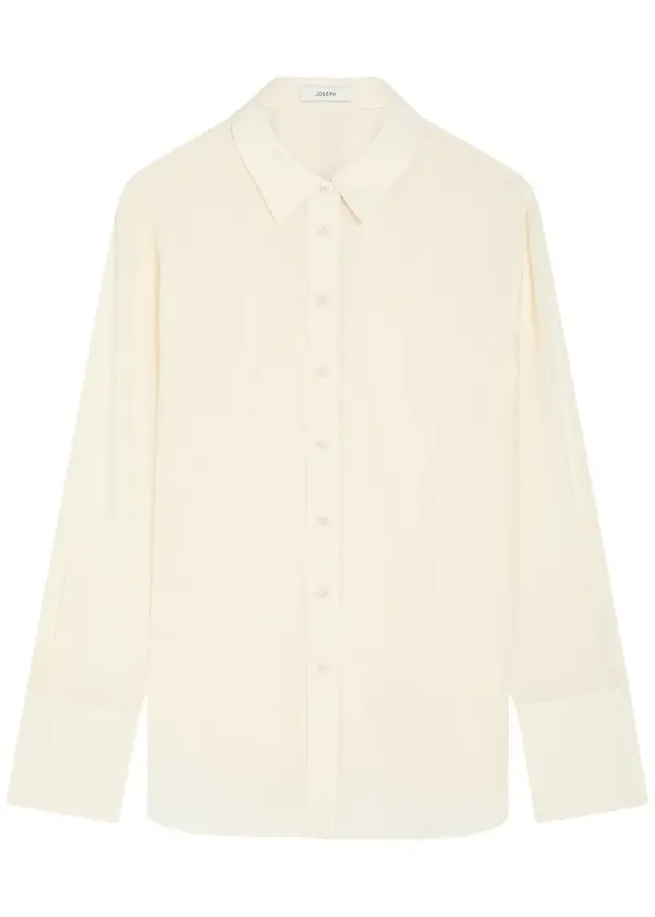 JOSEPH Silk Crepe Shirt - Ivory