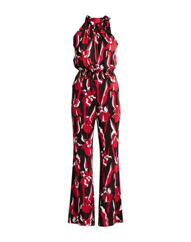 Boutique Moschino Floral-print Jersey Jumpsuit - Red