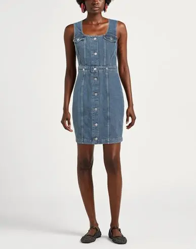 blue denim bodycon dress Lady Black Tie - Side To Side - One Shoulder Bodycon Denim Mini Dress main image 1