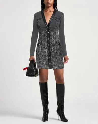 GAËLLE PARIS Tweed Denim Mini Dress