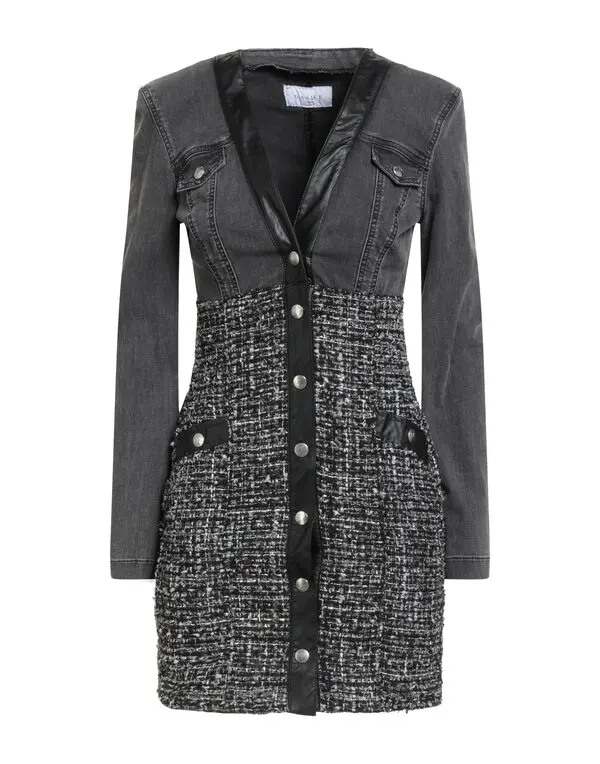 GAËLLE PARIS Tweed Denim Mini Dress