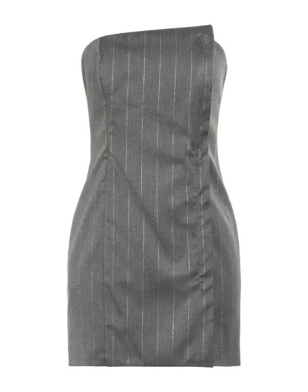 CRISTINAEFFE Pinstriped Off-the-shoulder Mini Dress