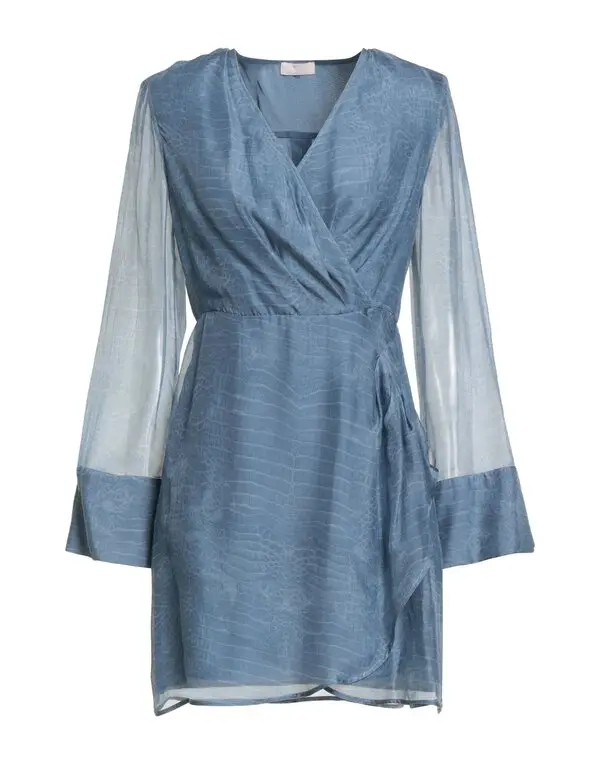 Liu Jo Viscose And Silk Mini Dress With Crocodile Print