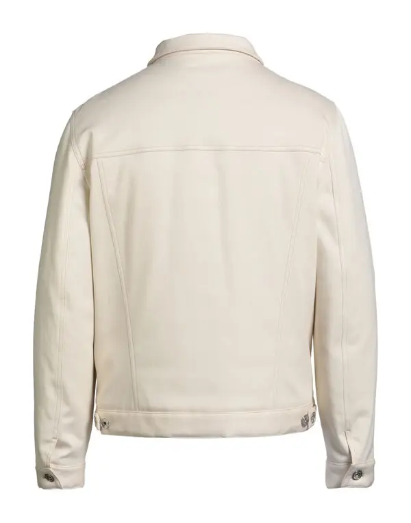 Brunello Cucinelli Ivory Jacket In Cotton, Cashmere, Polyamide, And Elastane