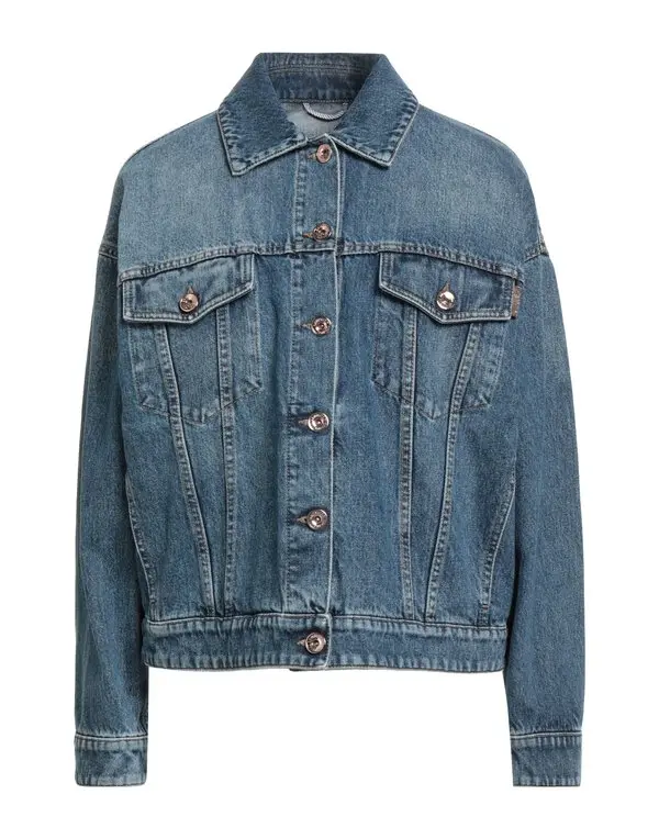 Brunello Cucinelli Denim Trucker Jacket With Embellishments