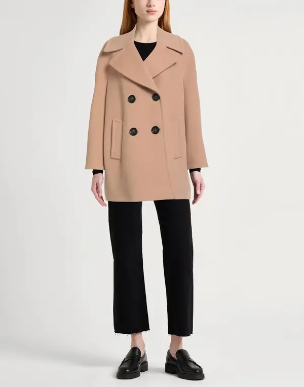 Cinzia Rocca Double-breasted Coat - Beige