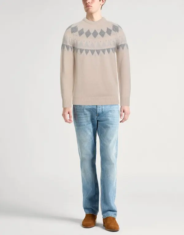 Fedeli Cashmere Intarsia Knit Sweater