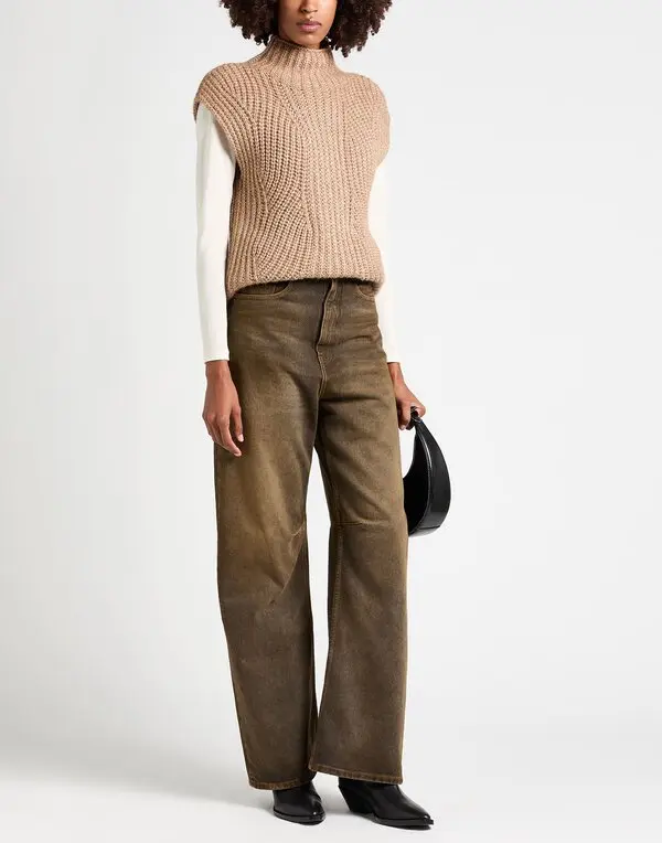 Eleventy Turtleneck Knit Top - Beige