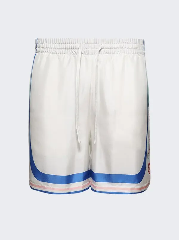 Casablanca Drawstring Silk Shorts - Fuji Dream