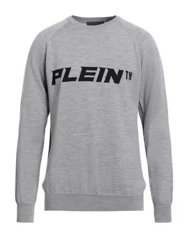 Philipp Plein Wool Sweater With Logo Detail - Grey