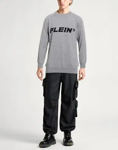 Philipp Plein Wool Sweater With Logo Detail - Grey