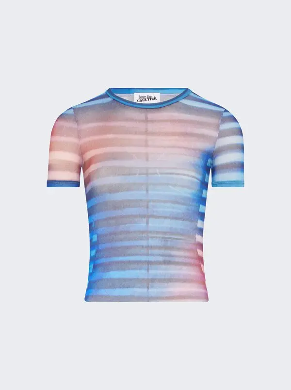 JEAN PAUL GAULTIER Mesh Baby Tee - Blue