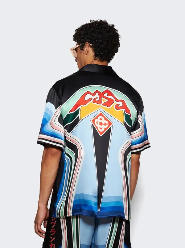 Casablanca Cuban Collar Short Sleeve Shirt - Multi