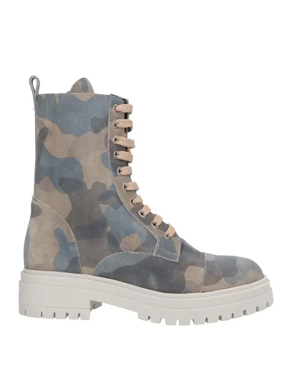 ORO NERO Leather Ankle Boots - Blue