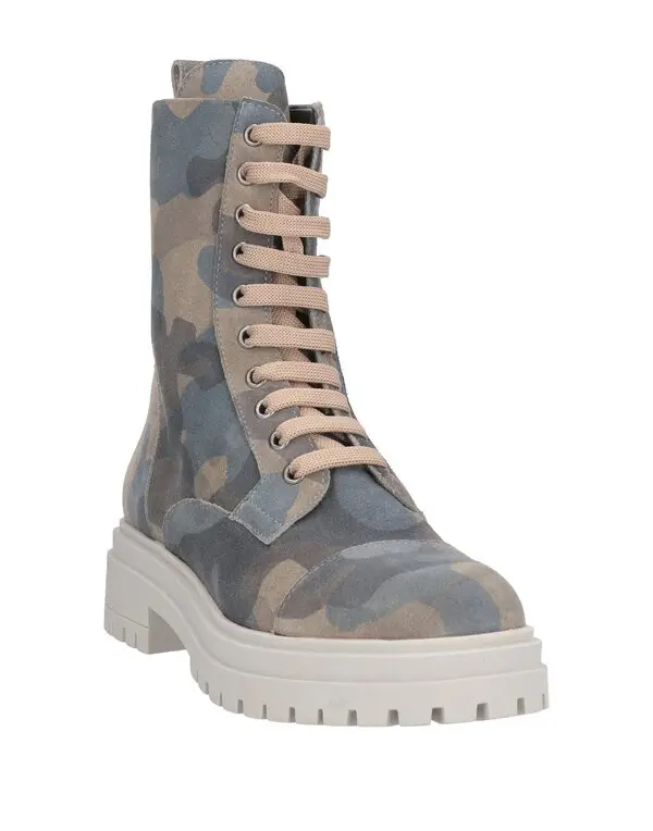 ORO NERO Leather Ankle Boots - Blue