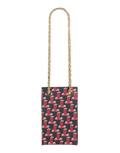 LANVIN Shoulder Bag In Calfskin With Geometric Print - Midnight Blue