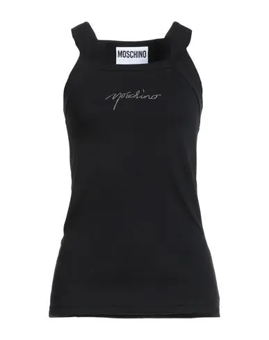 Moschino Tank Top With Appliqués - Black