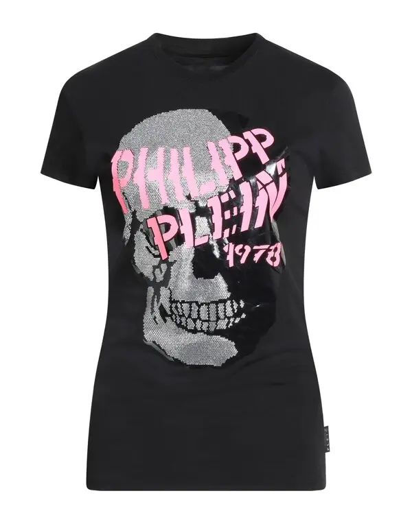 Philipp Plein Printed Cotton T-shirt - Black