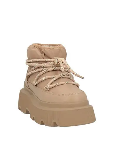 Inuikii Leather And Textile Ankle Boots With Teddy Fleece Lining