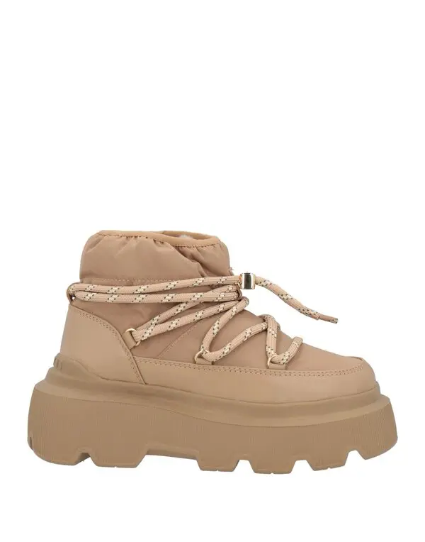 Inuikii Leather And Textile Ankle Boots With Teddy Fleece Lining