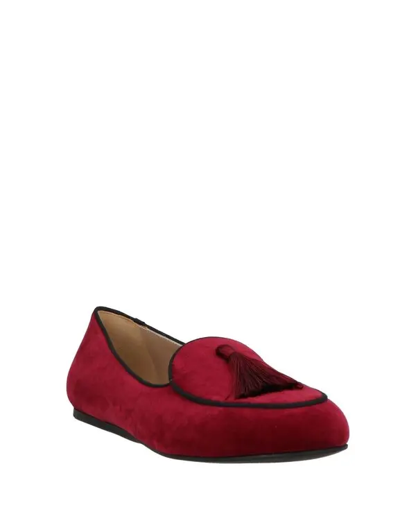 Charles Philip Burgundy Textile Fibers Loafers In Red - 81  display picture 3