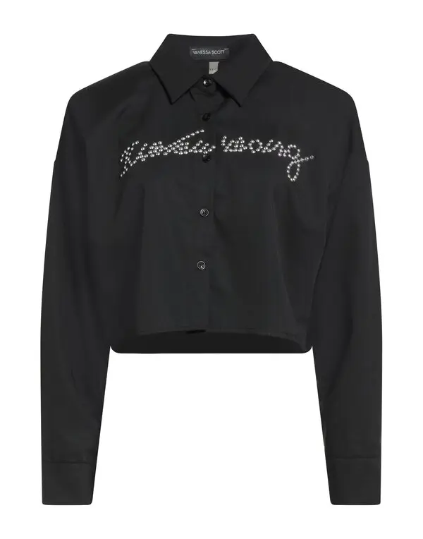 VANESSA SCOTT Twill Shirt With Appliqués And Studs
