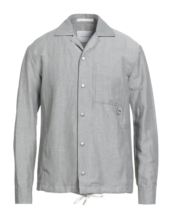 PAOLO PECORA Shirt Light Size Linen, Polyester, Wool