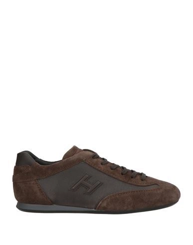 Hogan Leather And Textile Sneakers - Brown
