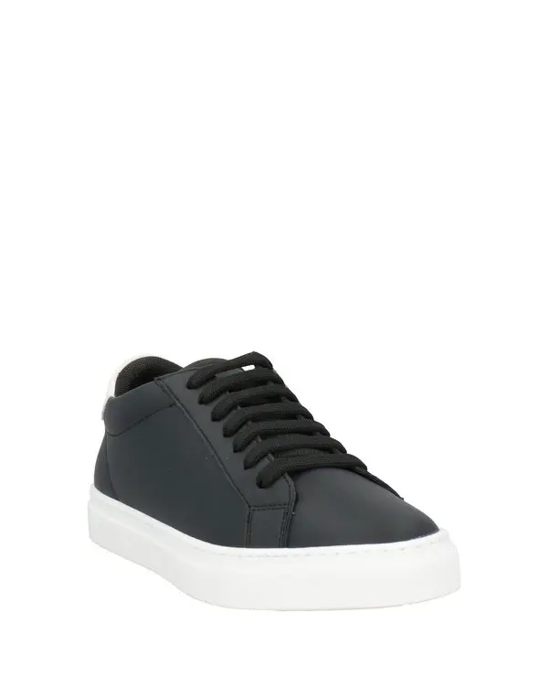 Emporio Armani Leather Low-top Sneakers - Black