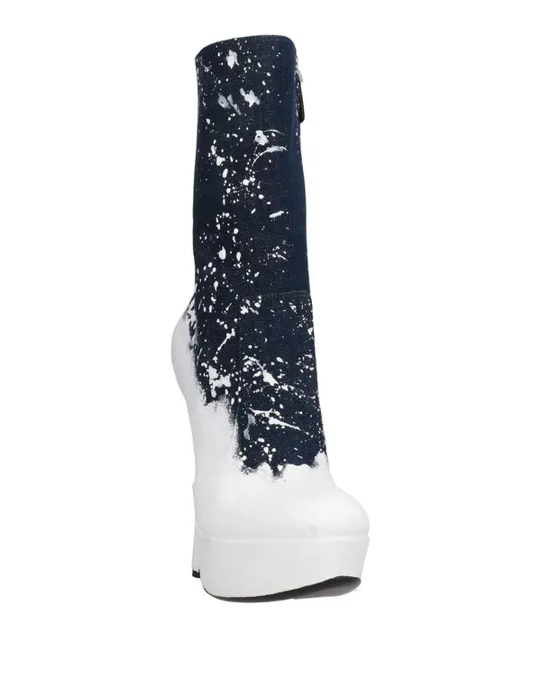 Dsquared2 Denim Ankle Boots With Platform And Spike Heel