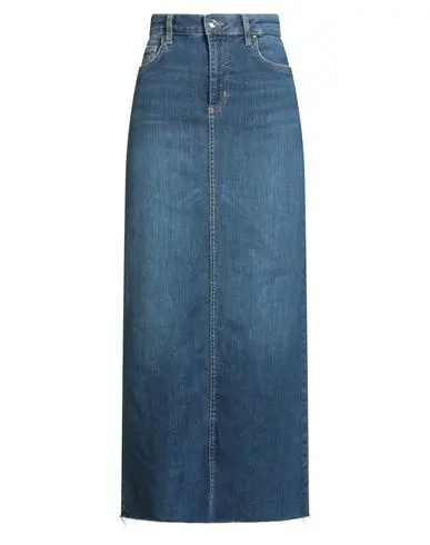 Liu Jo Flared Denim Skirt With Raw-cut Hem