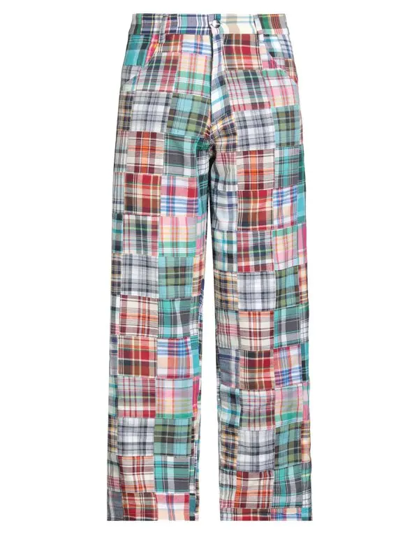 BARROW Patchwork High Waisted Straight Leg Cotton Pants