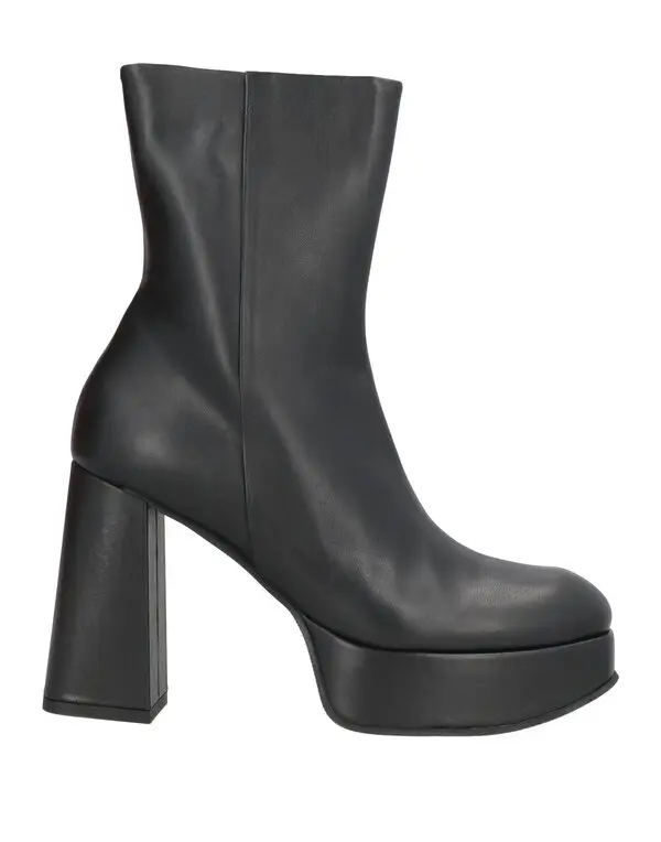 IXOS Leather Ankle Boots With Block Heel