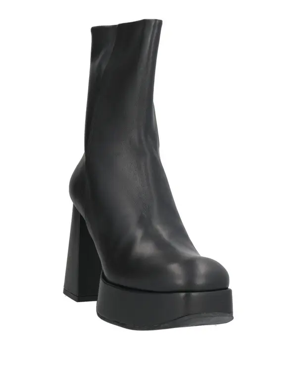IXOS Leather Ankle Boots With Block Heel