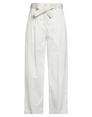 Emporio Armani Straight-leg Twill Pants - Ivory