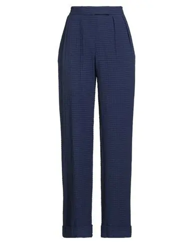 Emporio Armani Wide-leg Crepe Pants - Blue