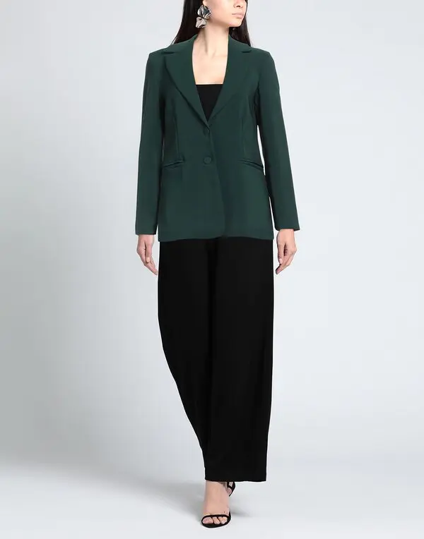 CROCHÈ Single-breasted Crepe Blazer