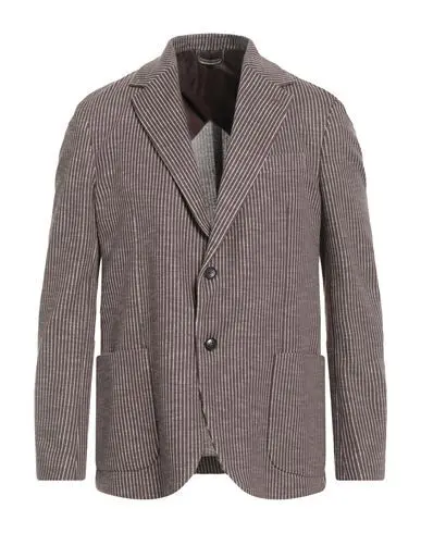 LIU •JO MAN Single-breasted Striped Blazer - Brown