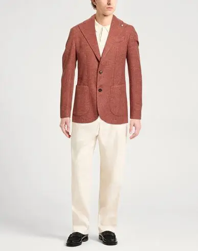 L.B.M. 1911 L. B.m. 1911 Blazer Rust Size Wool, Polyester