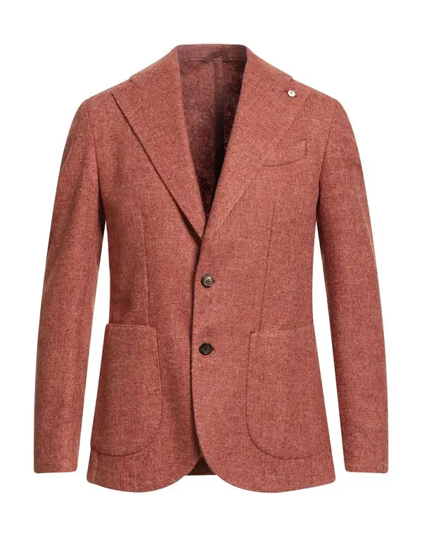 L.B.M. 1911 L. B.m. 1911 Blazer Rust Size Wool, Polyester