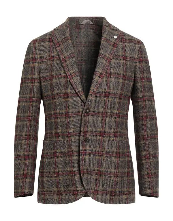 L.B.M. 1911 Cotton-blend Tartan Blazer - Black
