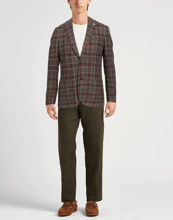 L.B.M. 1911 Cotton-blend Tartan Blazer - Black