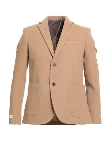 BERNA Blazer Camel Size Acrylic, Polyester, Wool
