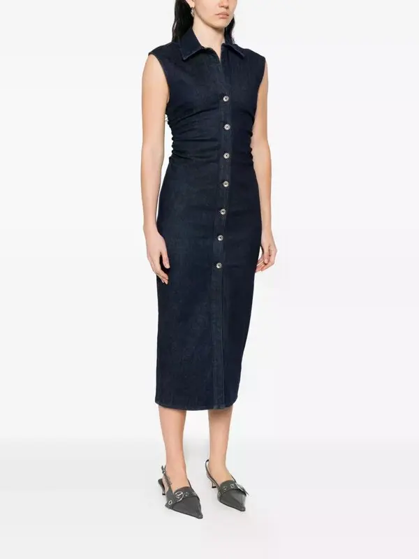 Patrizia Pepe Sleeveless Button-front Denim Dress