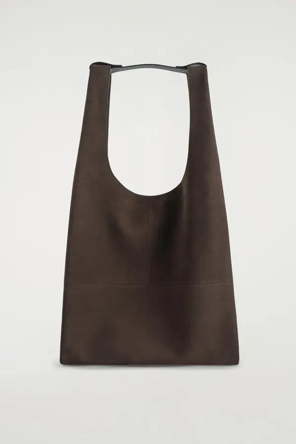 Cos Slouchy Suede Tote - Brown