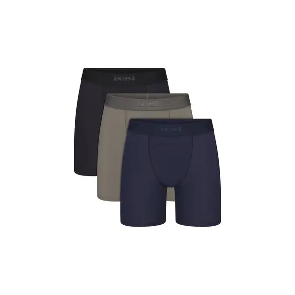 SKIMS Flex 5 Inch Boxer Brief 3 Pack - Navy Gunmetal Multi