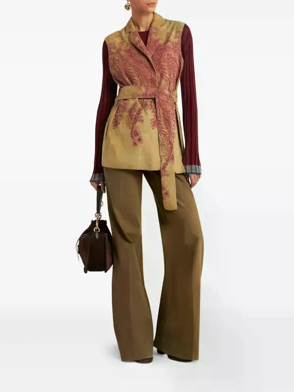 Etro Paisley-print Suede Waistcoat
