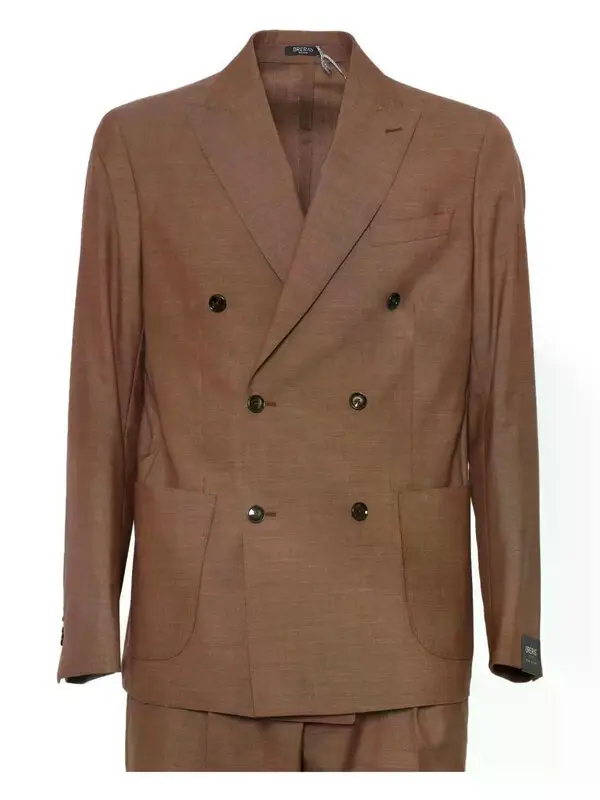 BRERA Double-breasted Patch-pocket Suit