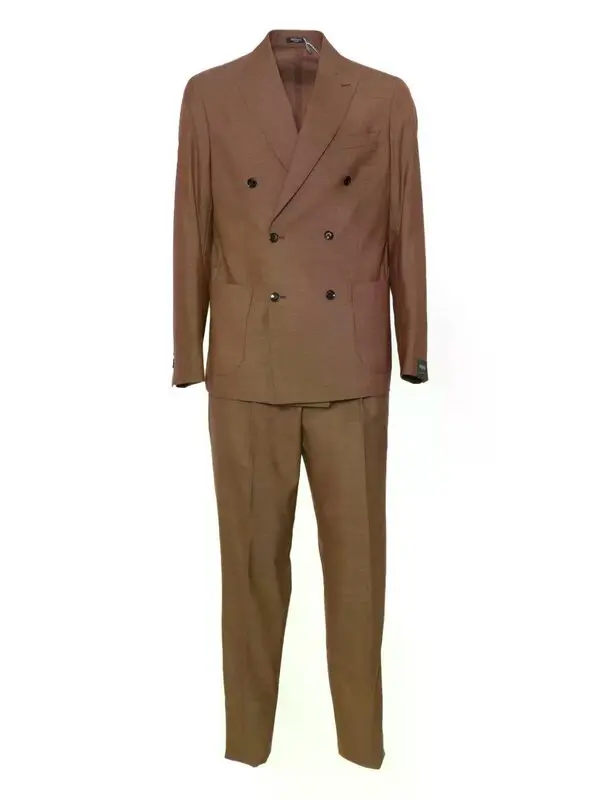 BRERA Double-breasted Patch-pocket Suit